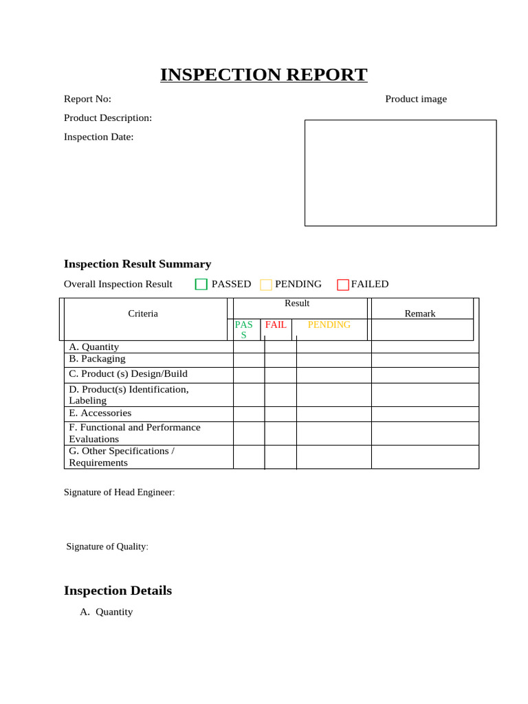 Final Inspection Report 1 | PDF