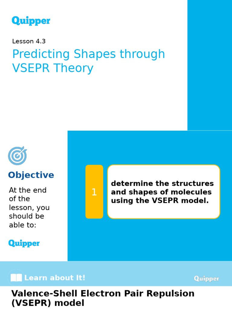 VSEPR Theory: Predicting Molecular Shapes | PDF | Molecules | Condensed ...