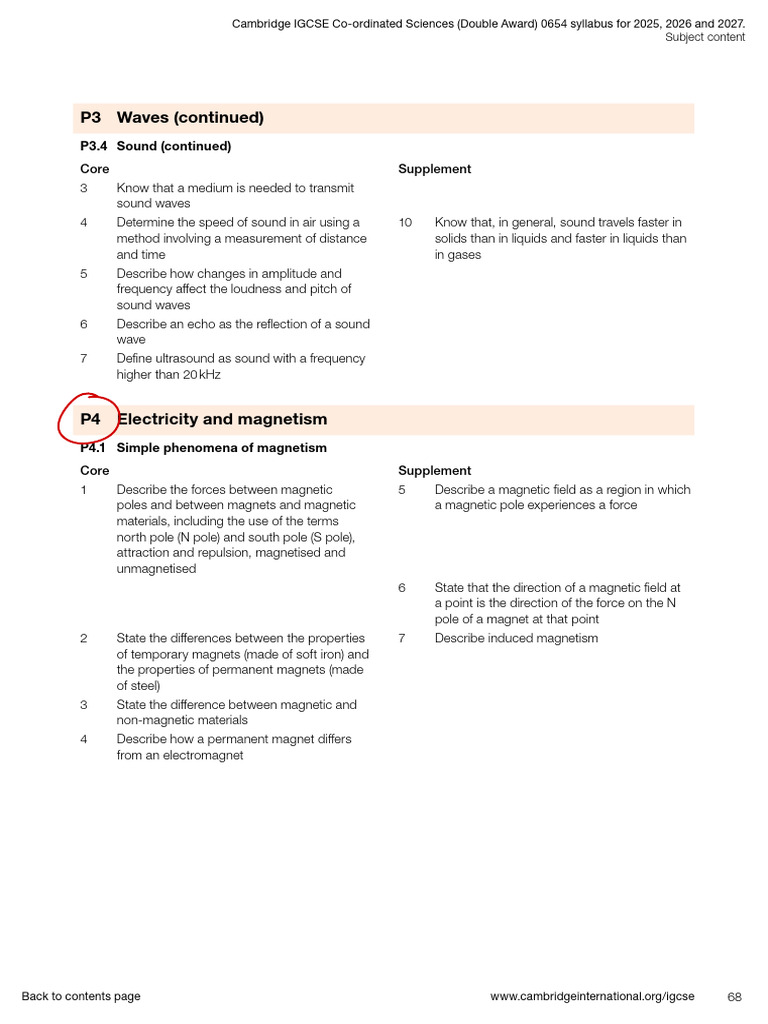 Coordinated Sciences Syllabus | PDF | Electric Current | Series And ...