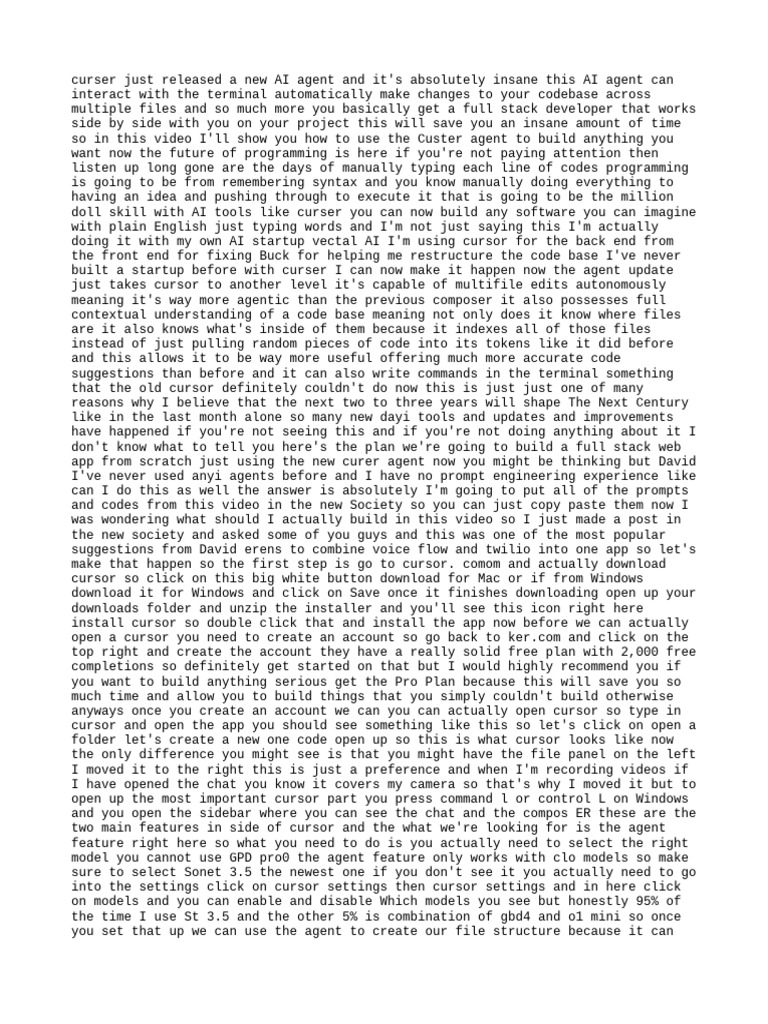 How To Use Cursor Agent For Beginners | PDF | Artificial Intelligence ...