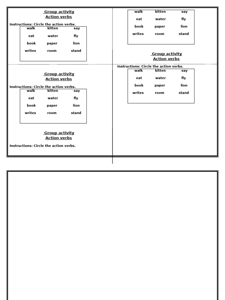 Eng Act Sheets of Jan (Helping Verb) | PDF