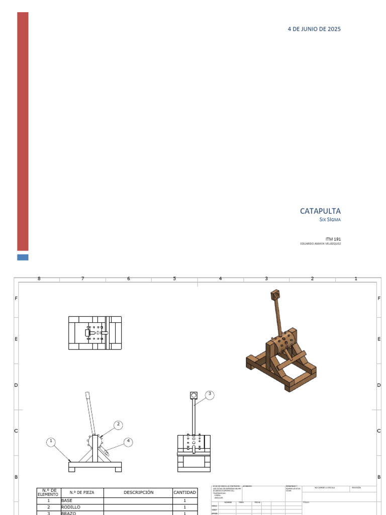 Diseño de Catapulta en SolidWorks | PDF