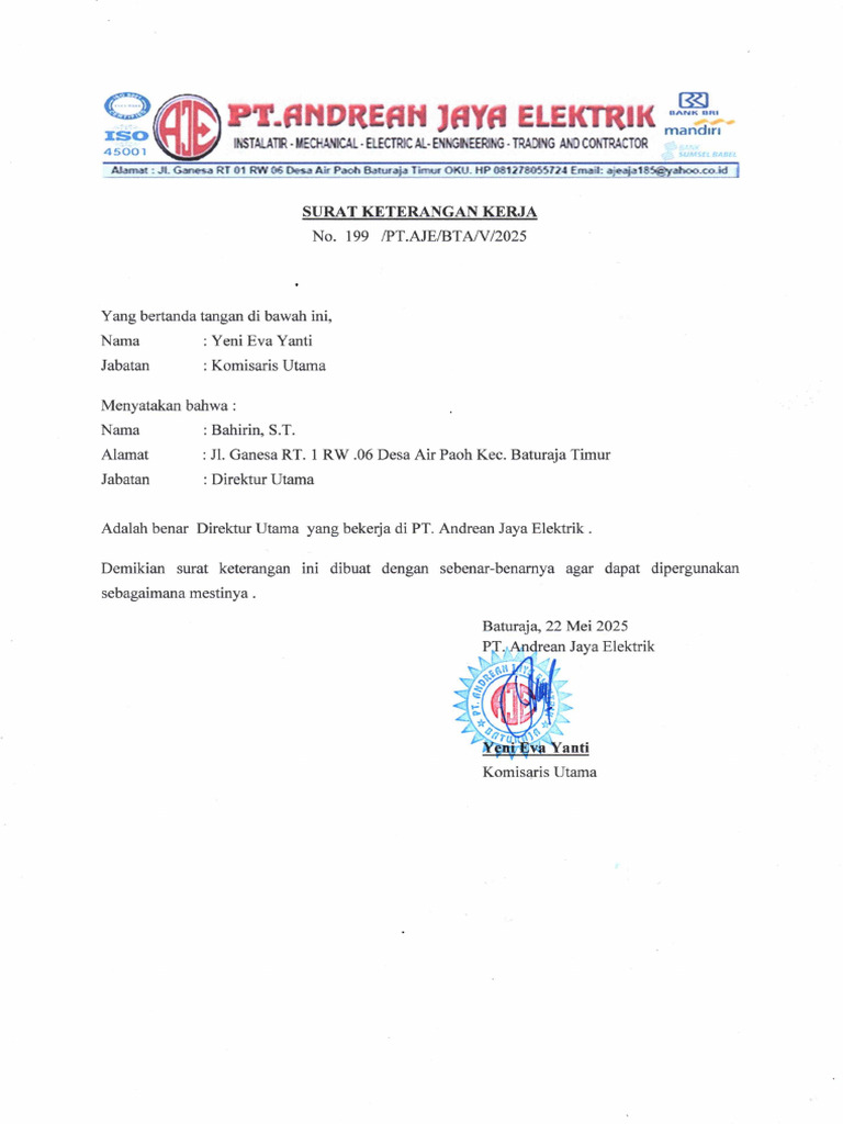 Surat Keterangan Kepegawaian | PDF