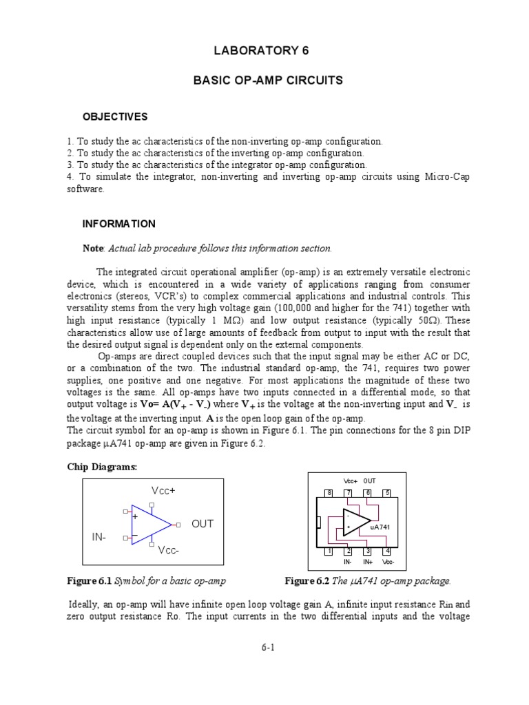 Basic Op-Amp Circuits Lab Guide | PDF | Operational Amplifier | Amplifier