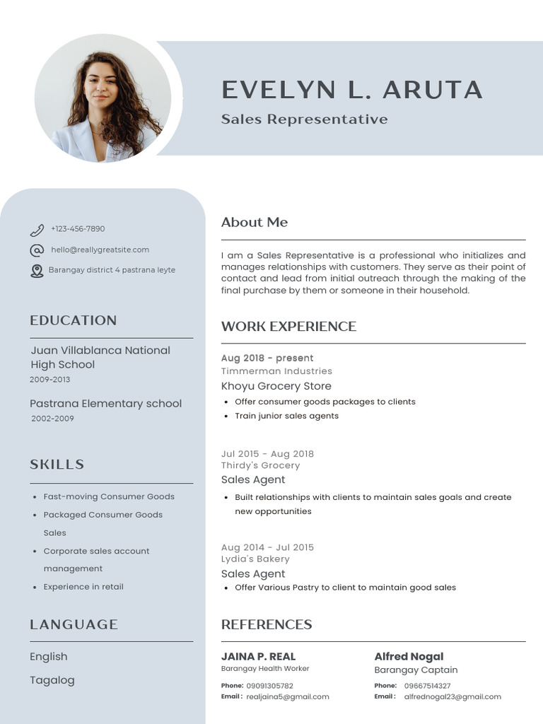 White Simple Sales Representative CV Resume - 20250605 - 071554 - 0000 ...