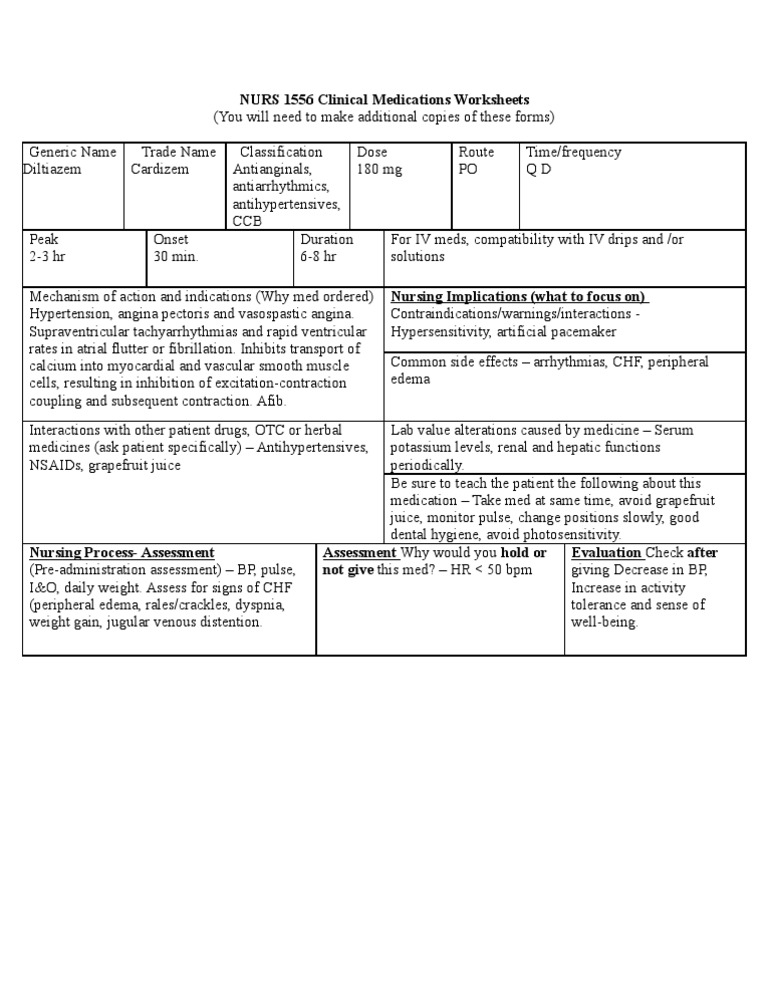 Cardizem | PDF | Internal Medicine | Pharmacology