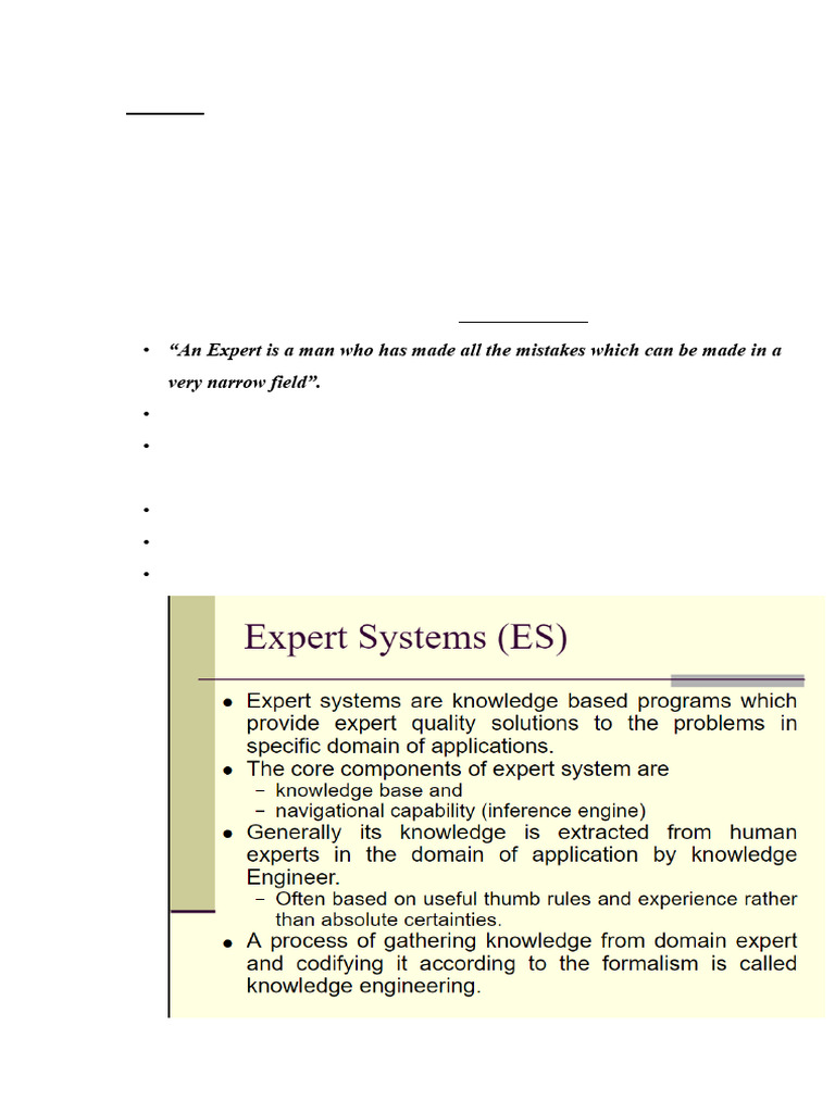 Expert Systems and Knowledge Representation | PDF | Knowledge ...
