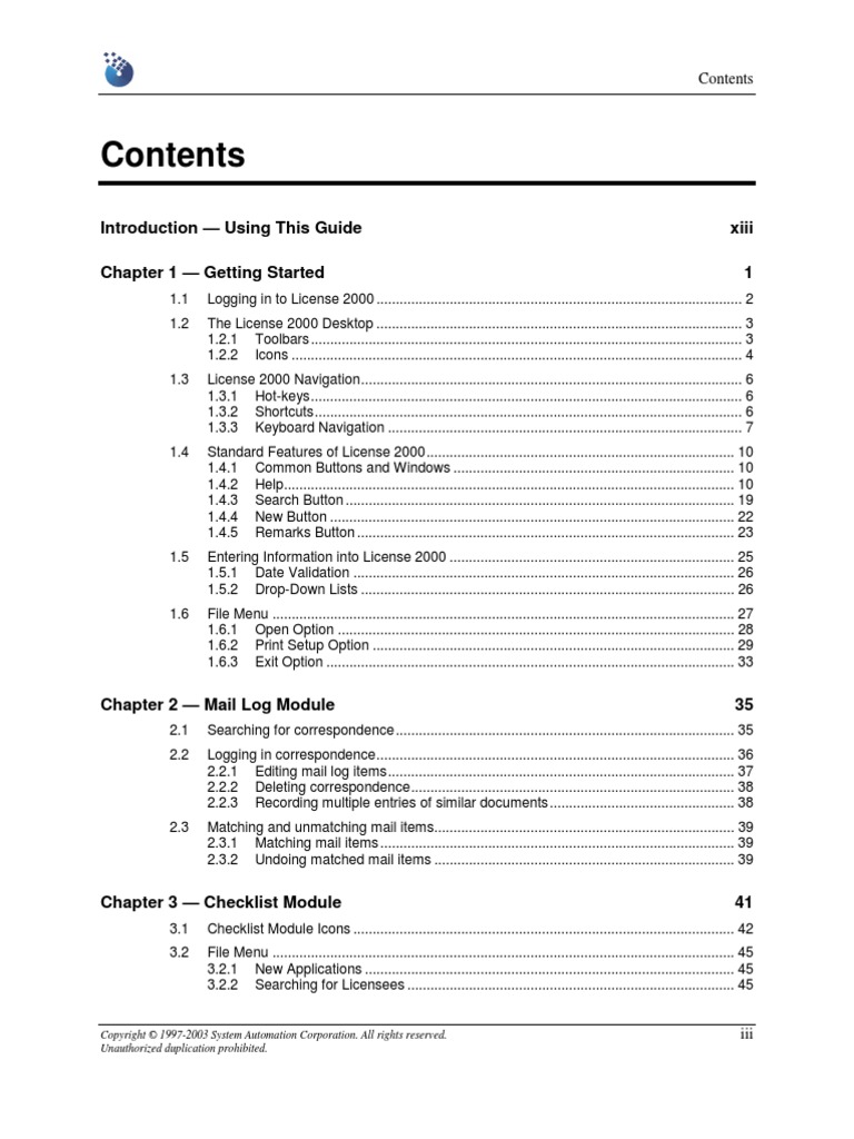 Introduction - Using This Guide Xiii Chapter 1 - Getting Started 1 ...