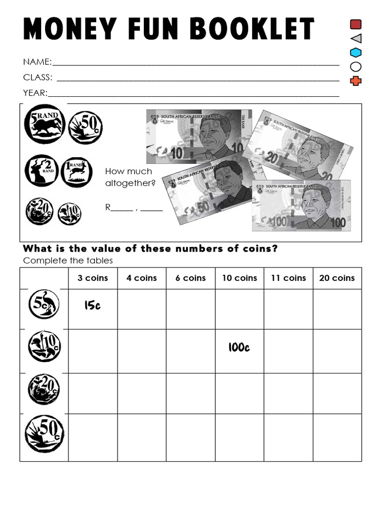 Money Fun Booklet for Learners | PDF