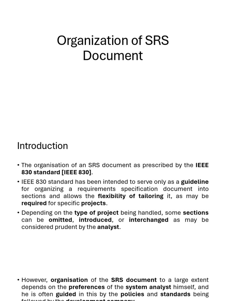 Organisation of SRS Document | PDF | Graphical User Interfaces | Interface (Computing)