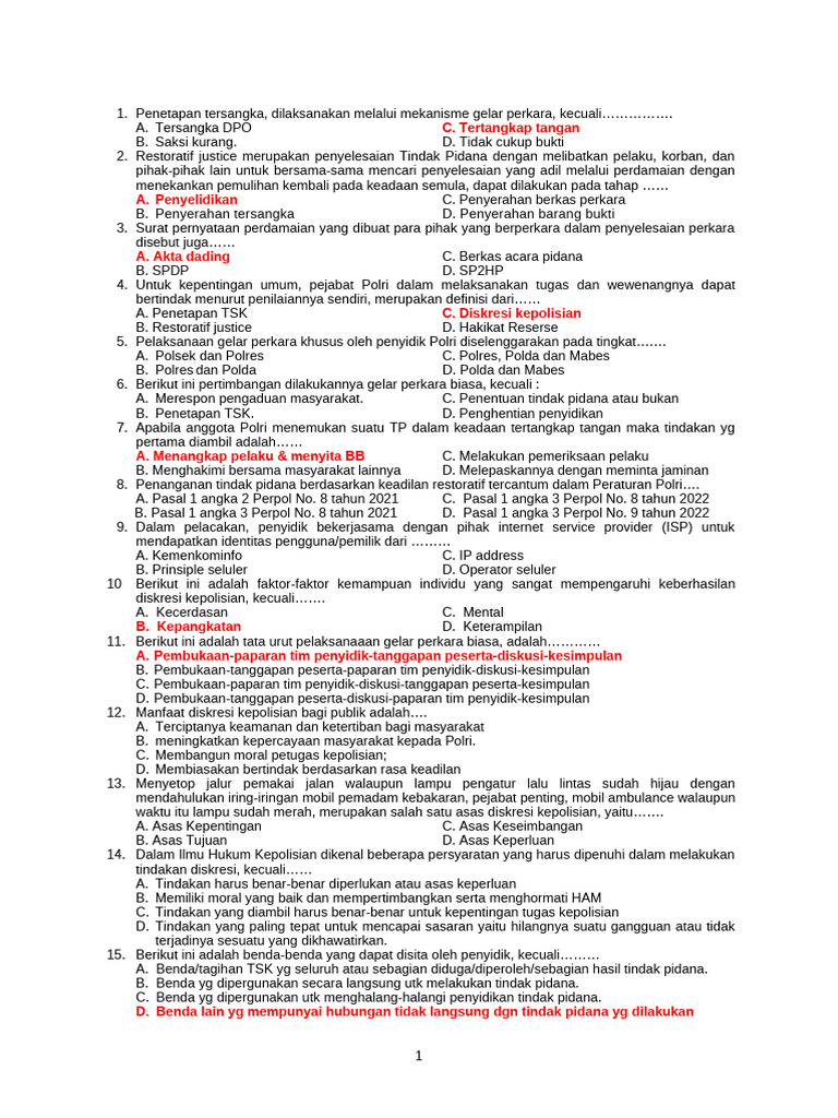 Soal Uas Reskrim - Tk. Ii - 58a | PDF