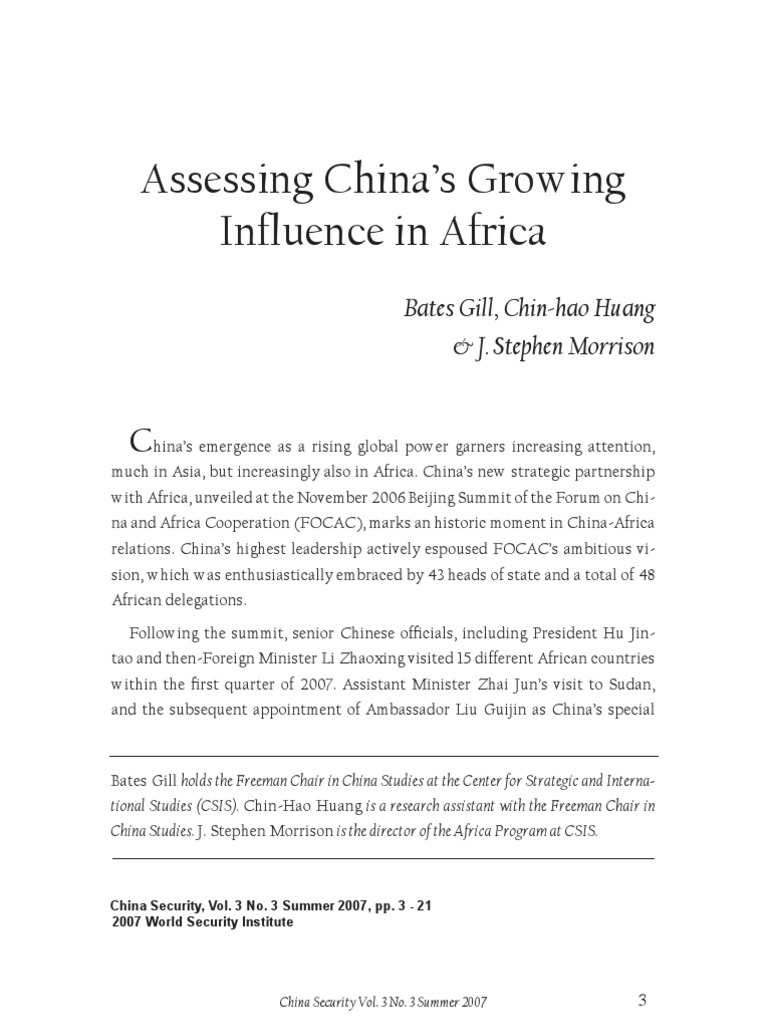 Assessing China's Growing Influence in Africa | PDF | Heavily Indebted ...