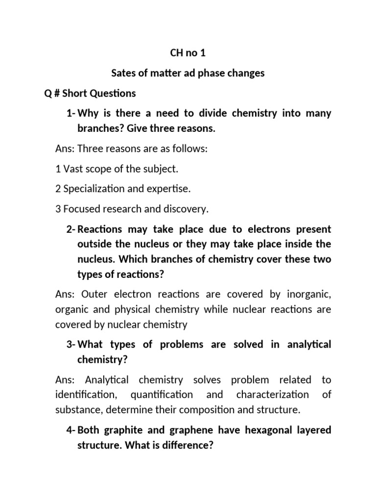 Constructed Response Question | PDF | Chemistry | Graphene