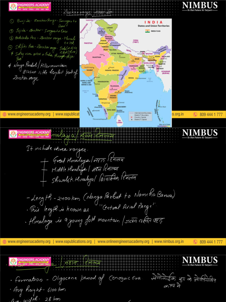 Study of Physiography of India in Details Part 3 | PDF
