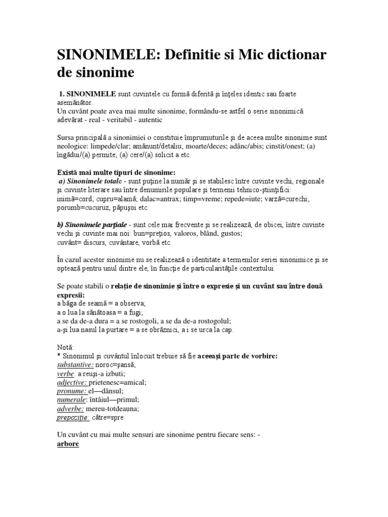 Sinonime | PDF
