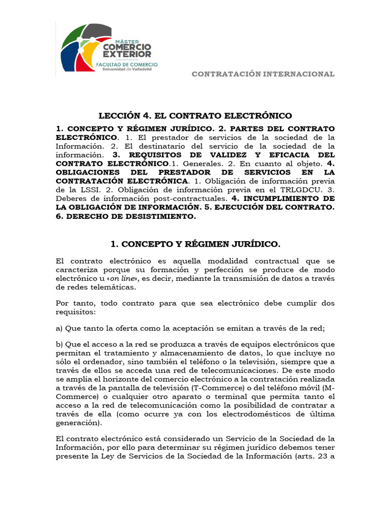 Contrato Electrónico: Requisitos y Partes | PDF | Los consumidores