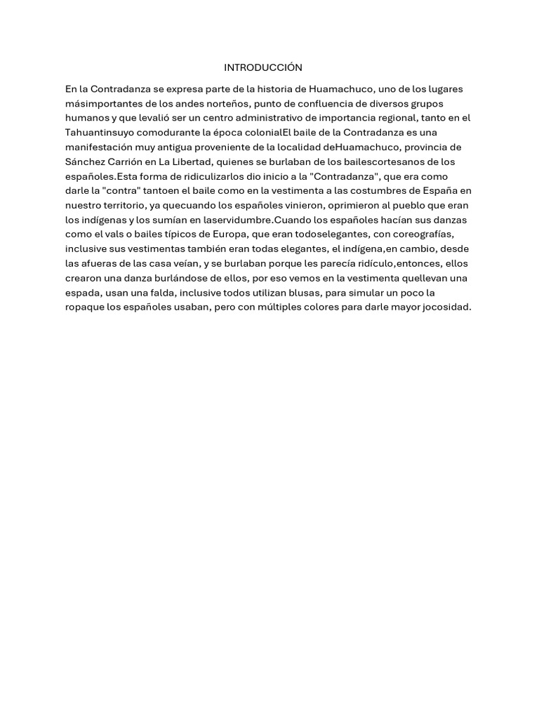 Historia y esencia de la Contradanza | PDF