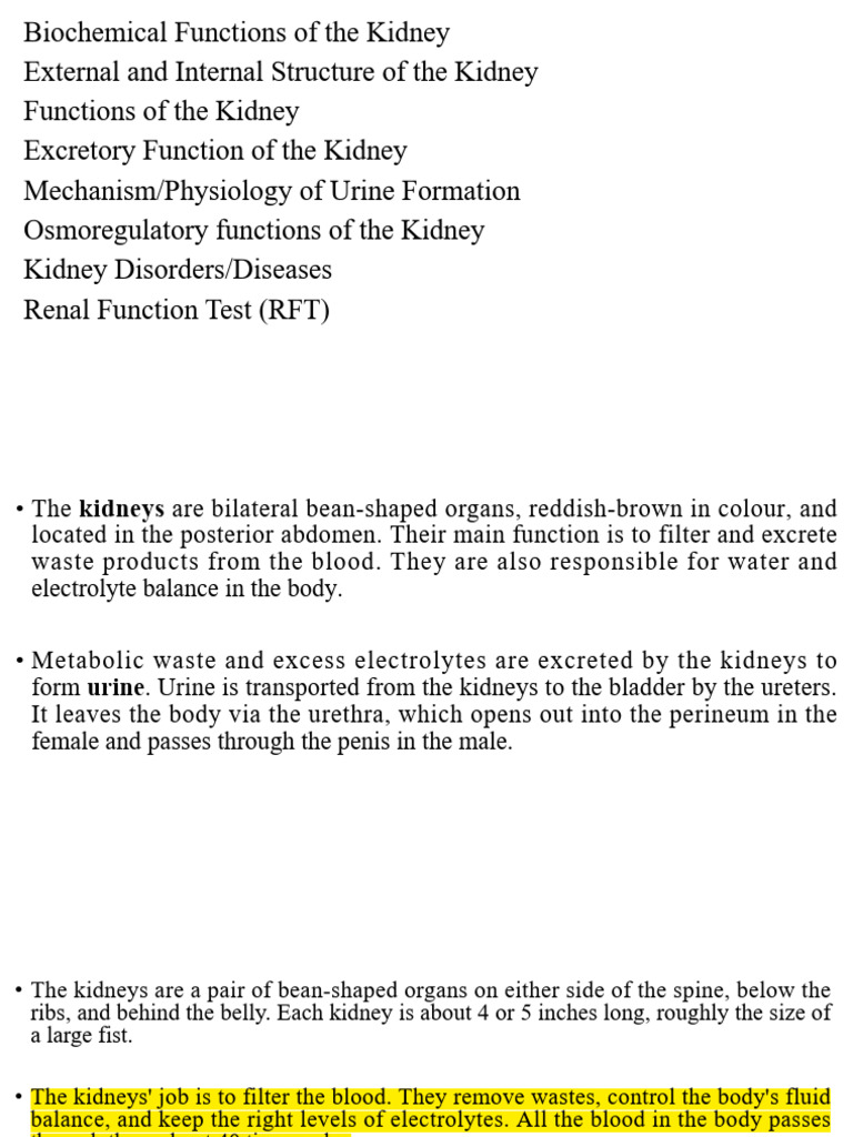 Merged Bich Ca2 Slides | PDF | Kidney