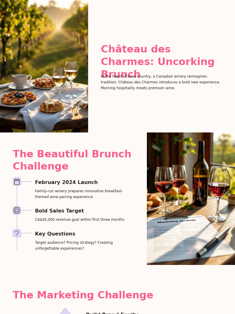 Chateau Des Charmes Uncorking Brunch | PDF | Brand | Wine
