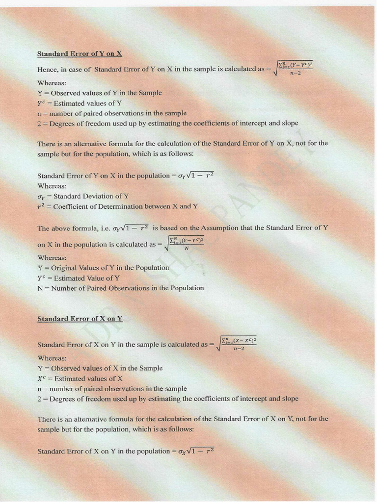 Standard Error Regression | PDF