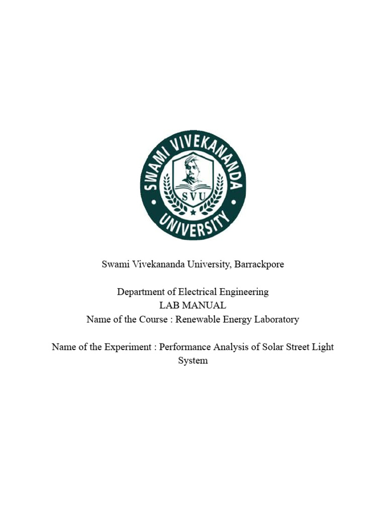 Solar Street Light System Analysis | PDF | Battery Charger | Solar Power