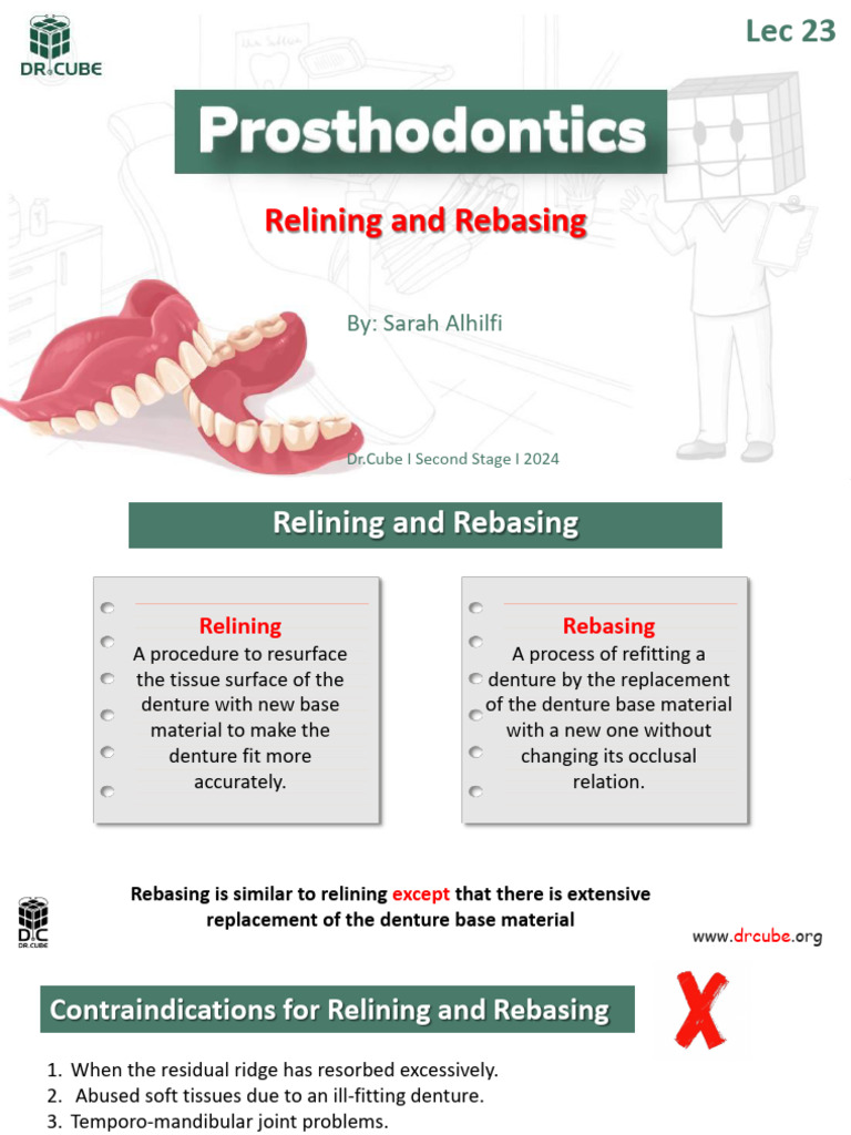 Relining and Rebasing Dentures Explained | PDF | Dentures | Dentistry ...