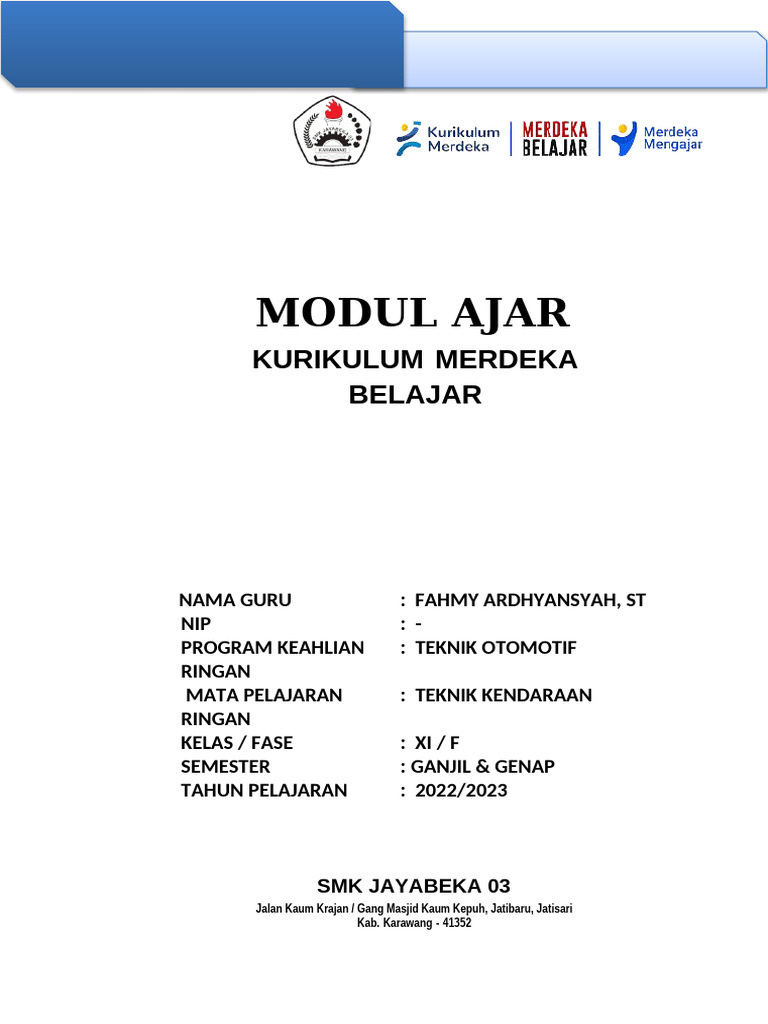 Modul Ajar Kur. Merdeka Hangga | PDF