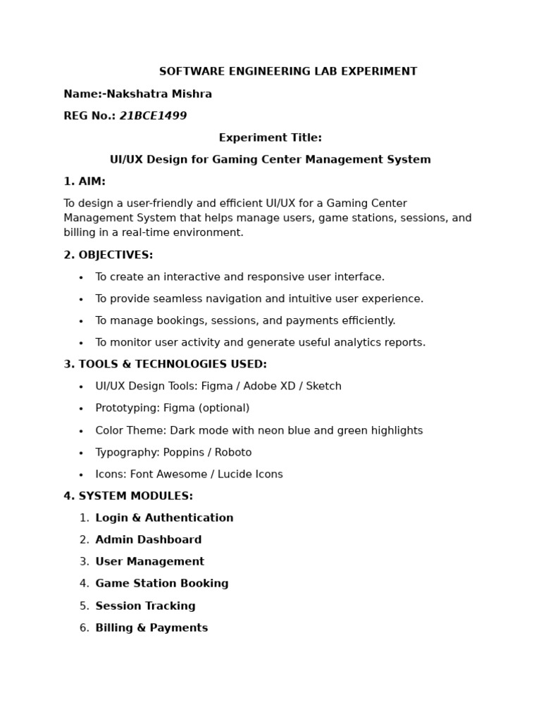 Software Engineering Lab Experiment | PDF | User Interface | Computing