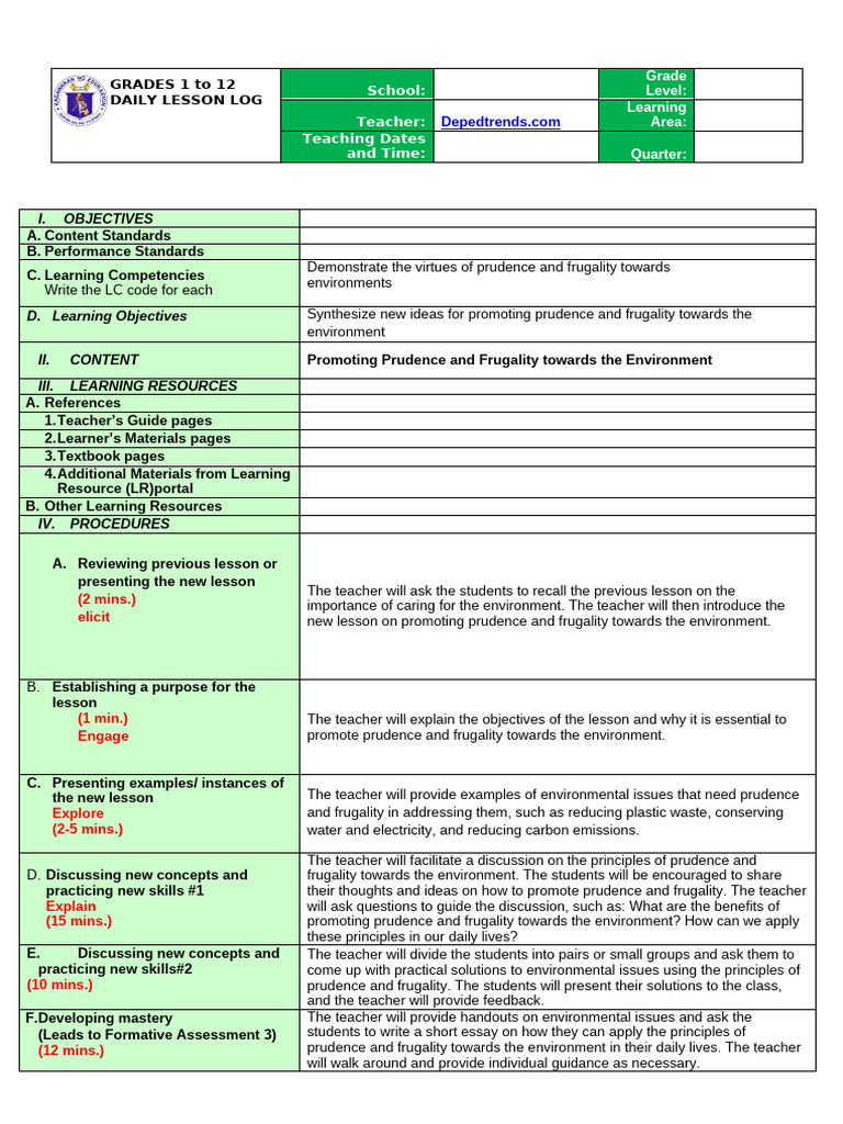 LESSON 16-Synthesize New Ideas For Promoting Prudence and Frugality ...