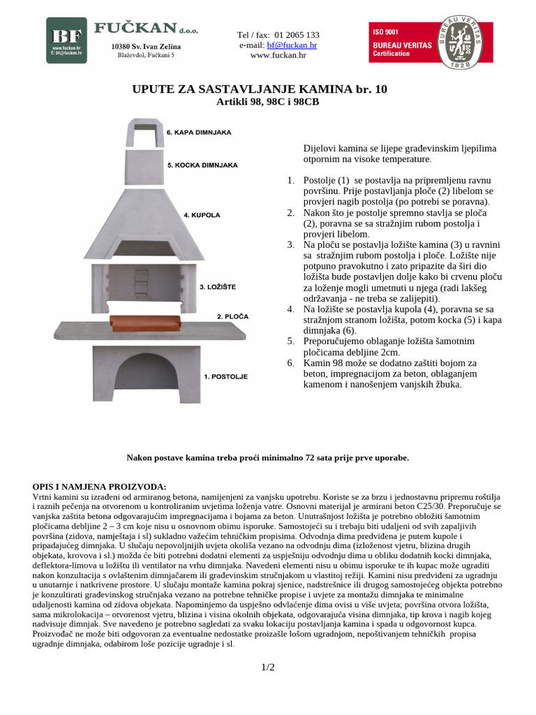 9898C98CB Uputstvo Za Sastavljanje I Lozenje Pecenjare | PDF