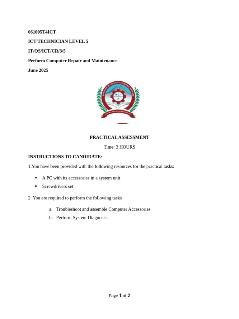 1. PCRM pract assessment | PDF