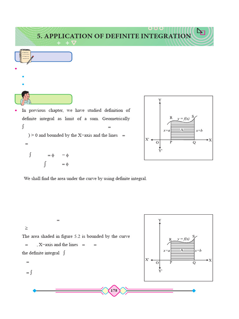 Application of Definite Integration | PDF | Integral | Area