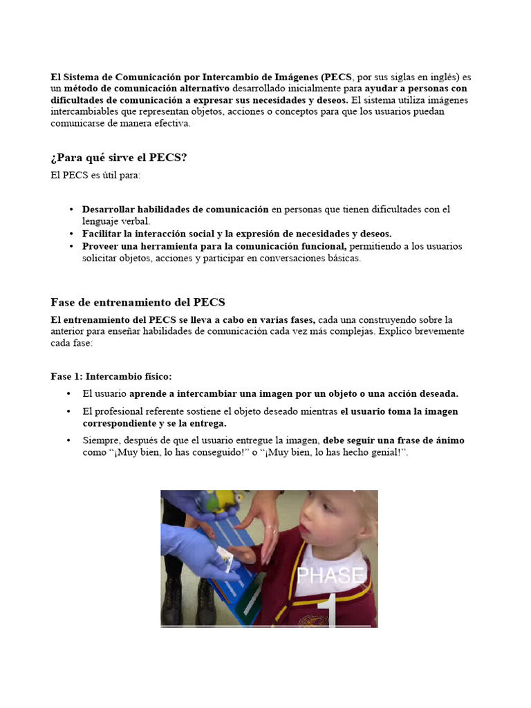 Fases Pecs | PDF | Comunicación | Comunicación humana
