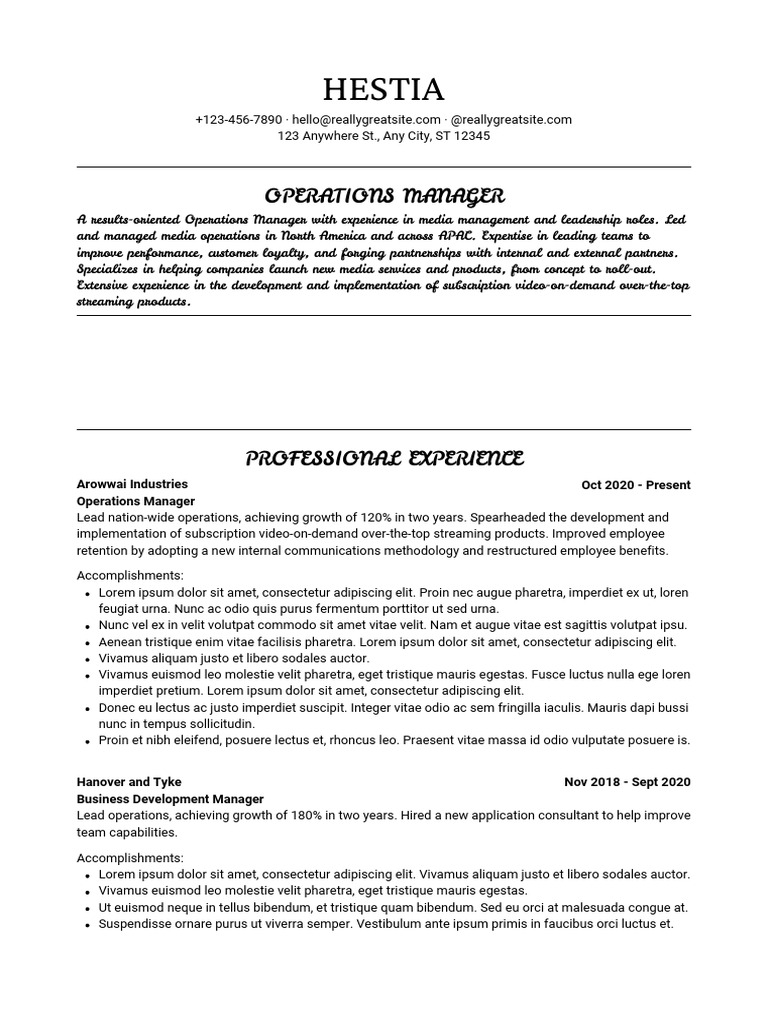 Hanover and Tyke Operations Overview | PDF