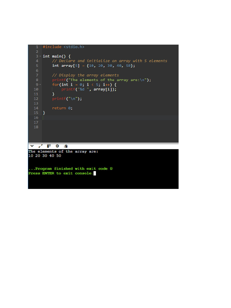 Declare and Initialize Array | PDF