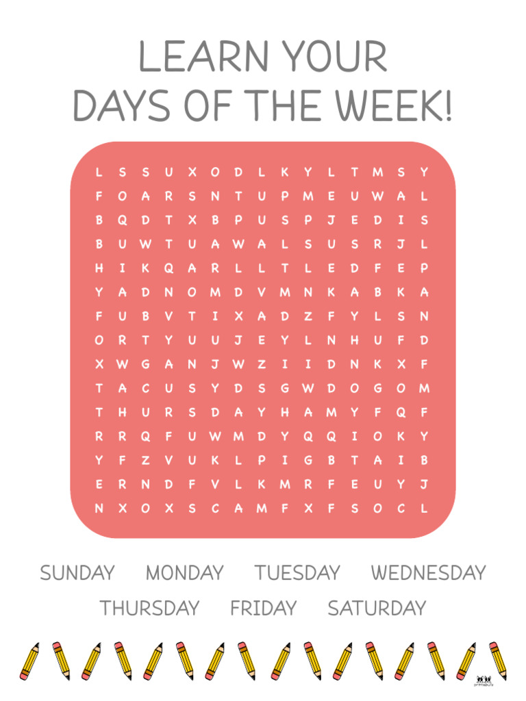 Days of The Week Worksheet Page 5 | PDF
