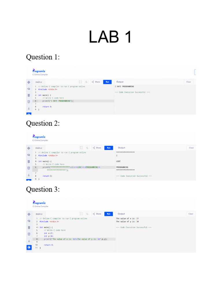 Lab 1 | PDF