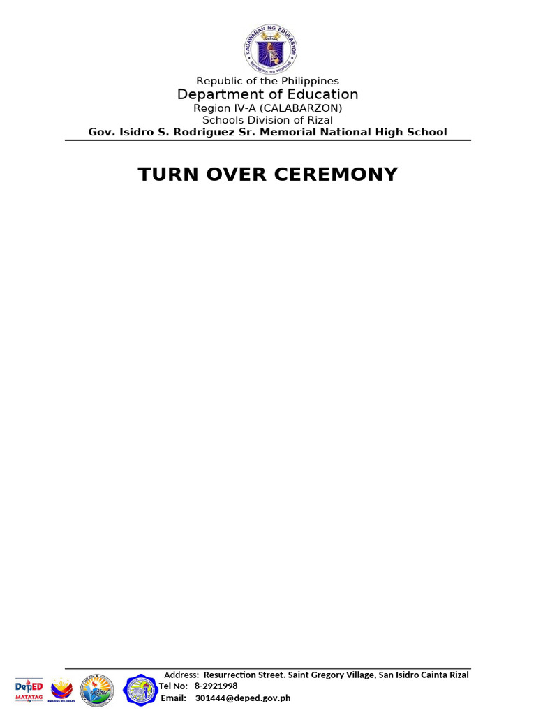Turn Over Program 2025 | PDF