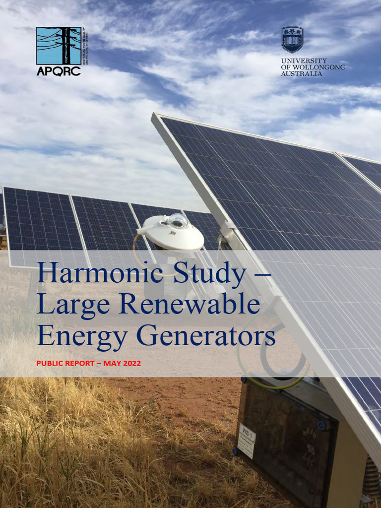 Harmonic Study Large Renewable Energy Generators Report 1 | PDF | Power ...