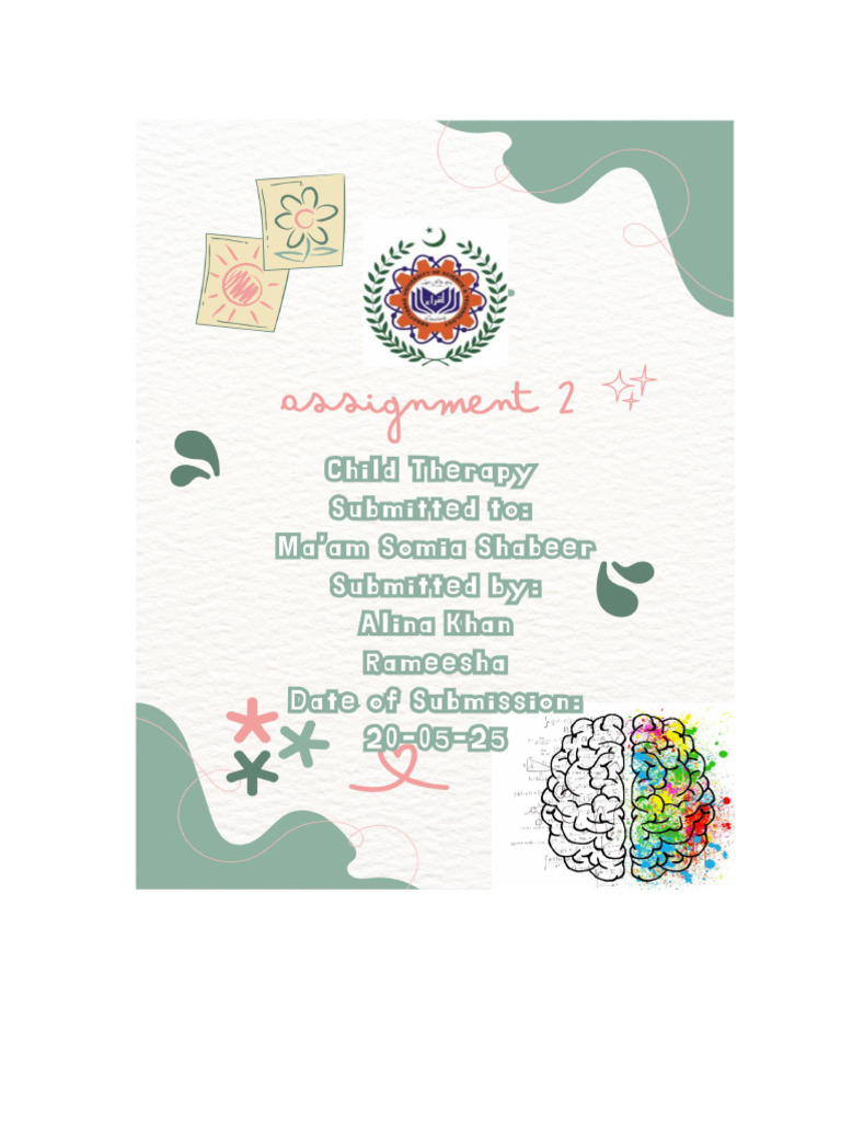 Assignment 2 child Therapy | PDF | Developmental Psychology | Child ...