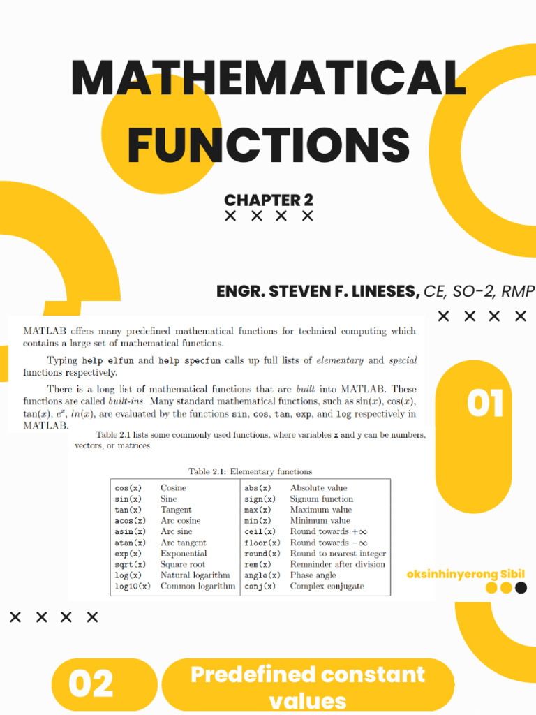 Mathematical Functions | PDF