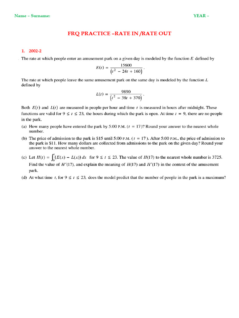 FRQ 1 | PDF