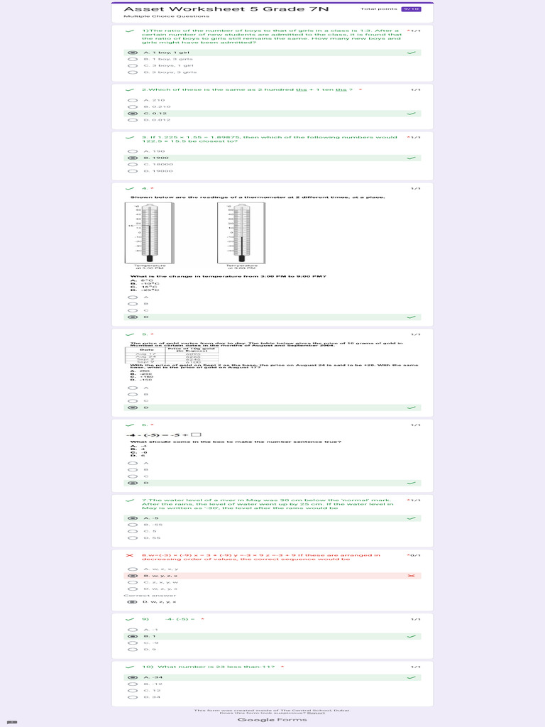 Asset Worksheet 5 Grade 7N | PDF