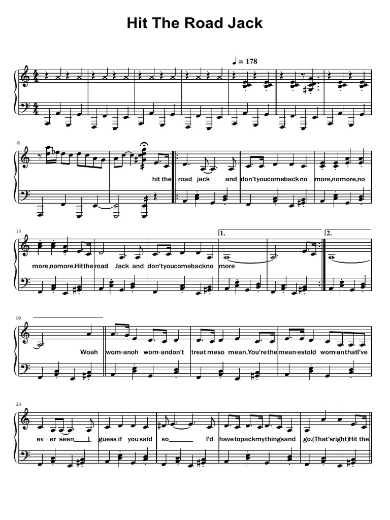 Hit The Road Jack Lyrics Analysis | PDF
