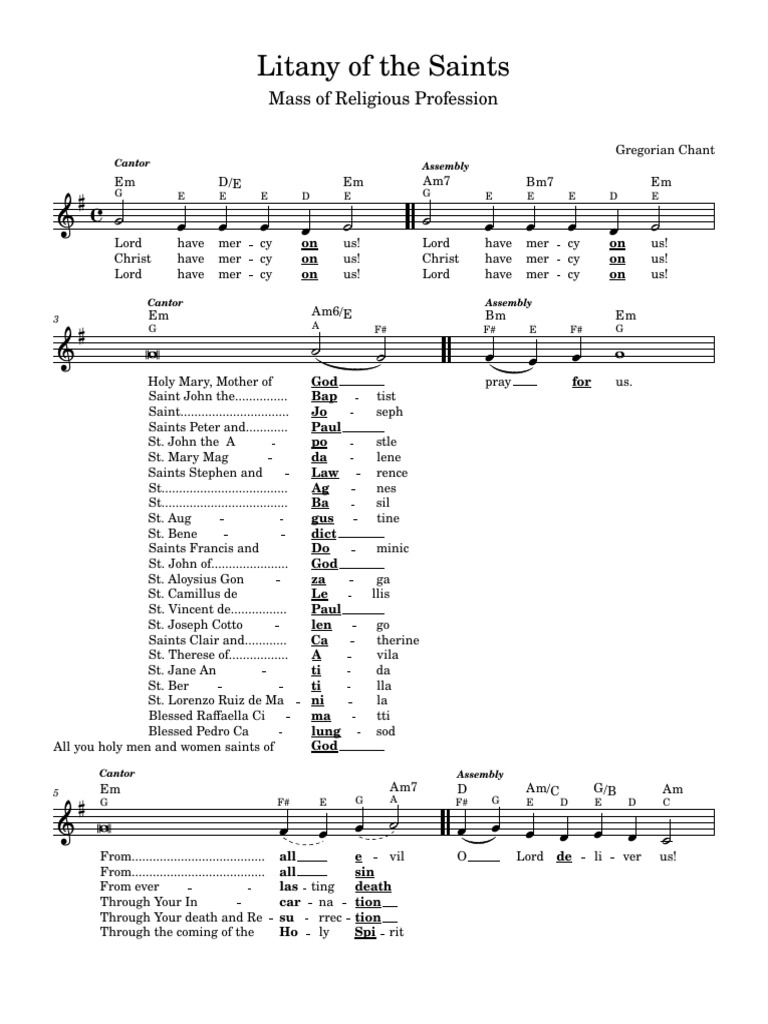 Litany of The Saints (With Annotation) | PDF | Catholic Liturgy ...