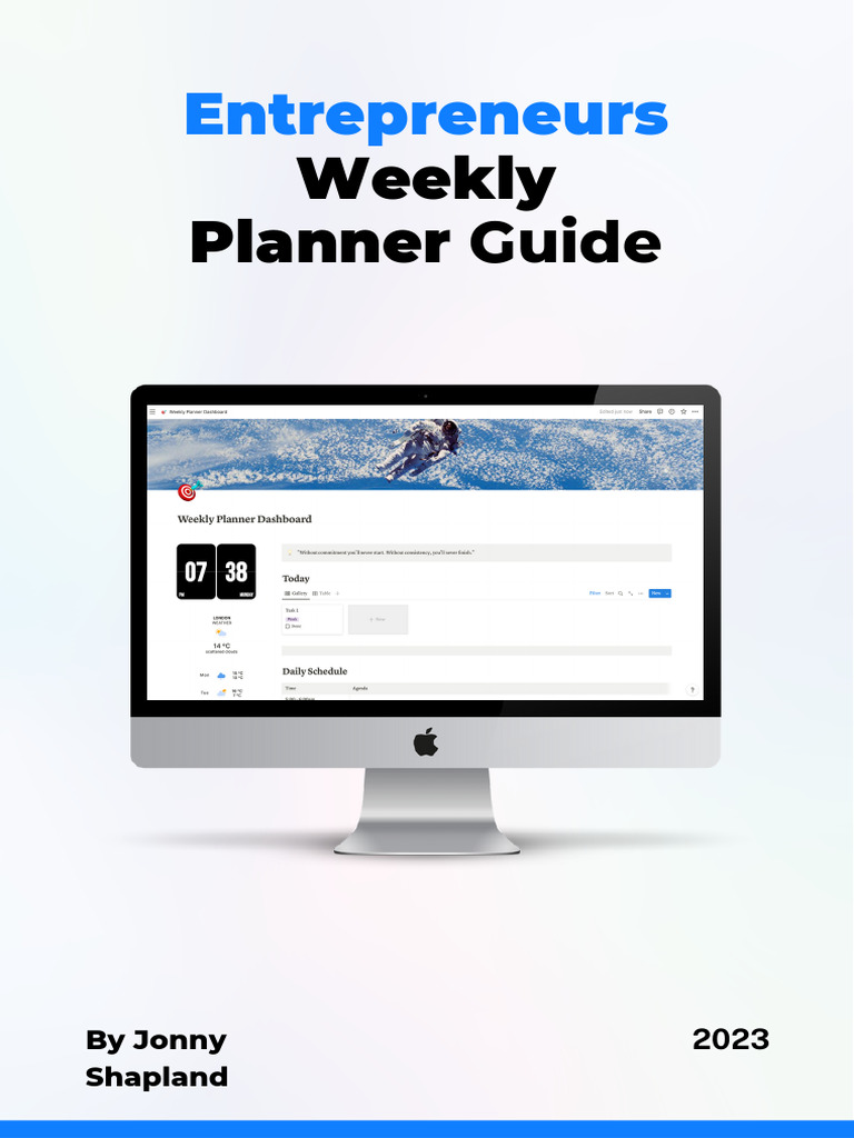 Entrepreneurs Weekly Planner - PDF 1 | PDF | Software | Computing