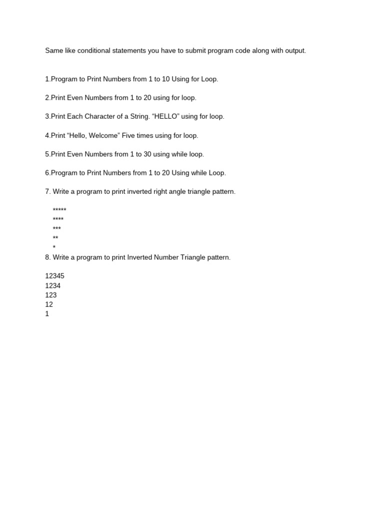 Loops Assessment | PDF