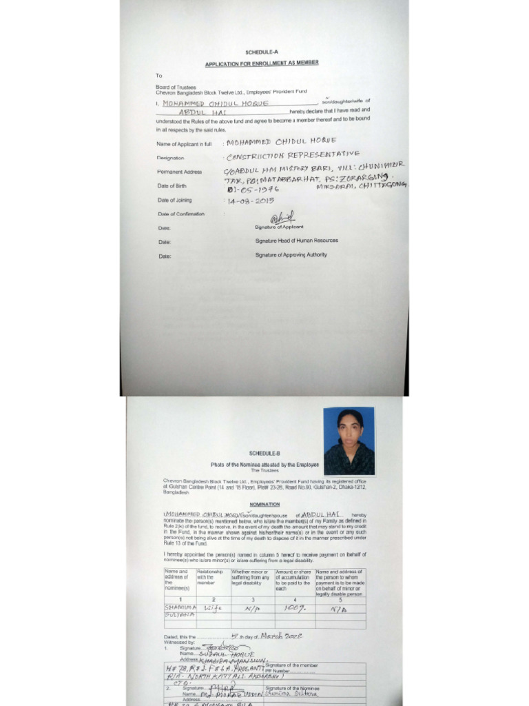 Provident Fund Form | PDF