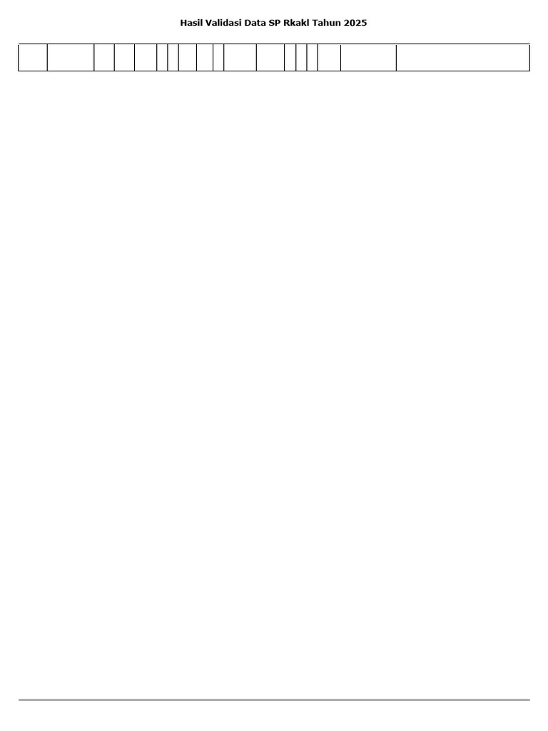 Form Cetak Validasi Data Belanja | PDF