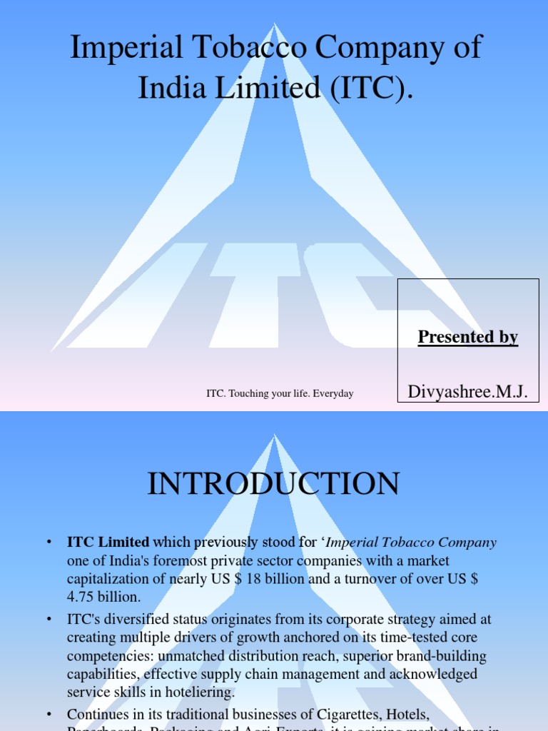 ITC: Diversified Growth Strategies | PDF | Strategic Management | Cigarette
